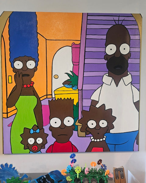 Homie NO!! - FOBP - Black Simpsons portrait art - Original Acrylic Pai ...